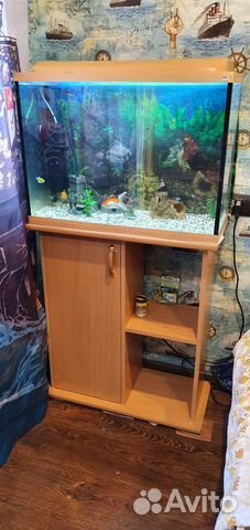 Аквариум с тумбой 70 л Б/У
