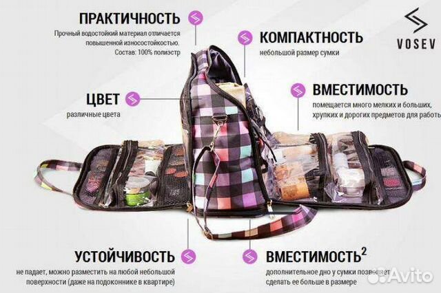 Сумка для визажиста «Vosev» в Москве, цена 2 600 руб. | Объявления о ...