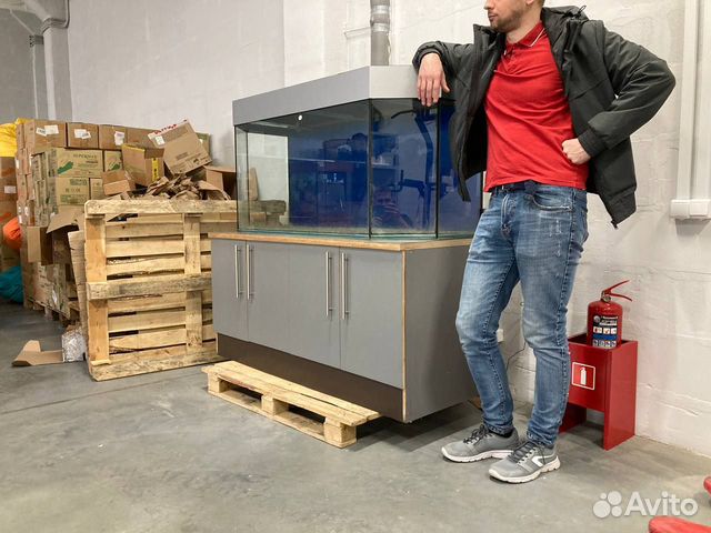 Аквариум с тумбой бу 400л
